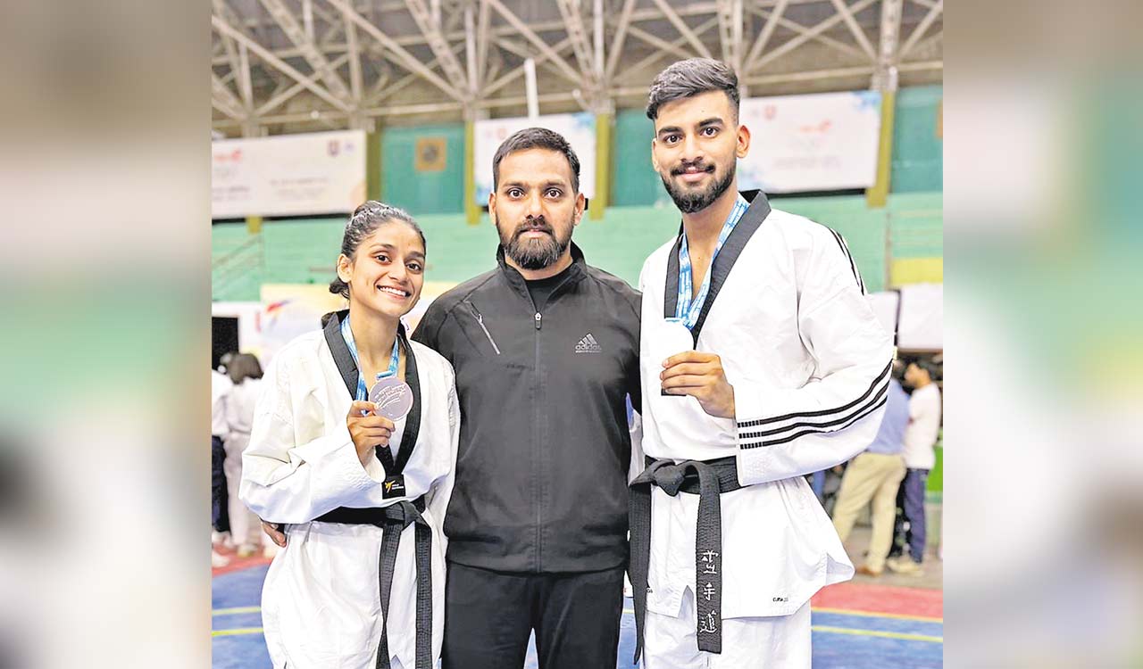 Telangana’s Darshana, Prudhvi bag silver medals at National Taekwondo ... Telangana’s Darshana, Prudhvi bag silver medals at National Taekwondo ...