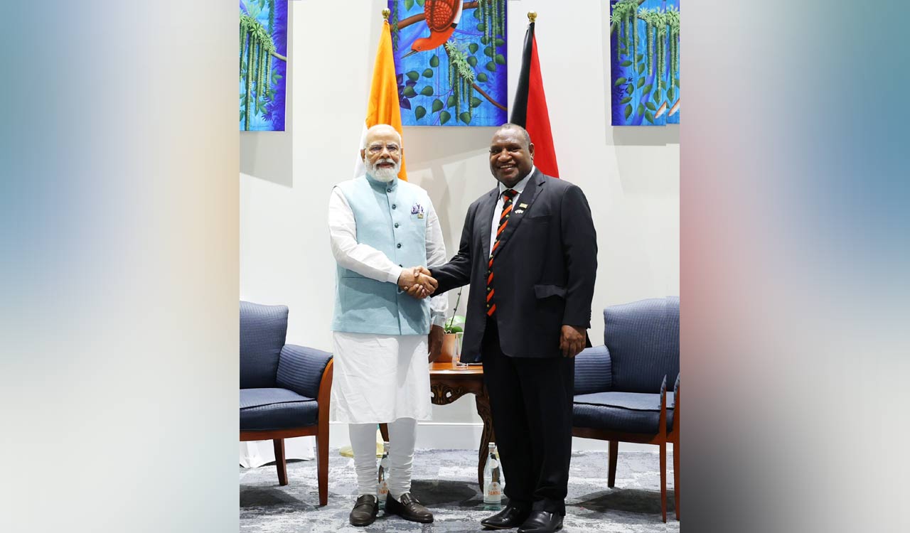 PM Modi holds talks with Papua New Guinea counterpart on ways to augment cooperation - Telangana ...
