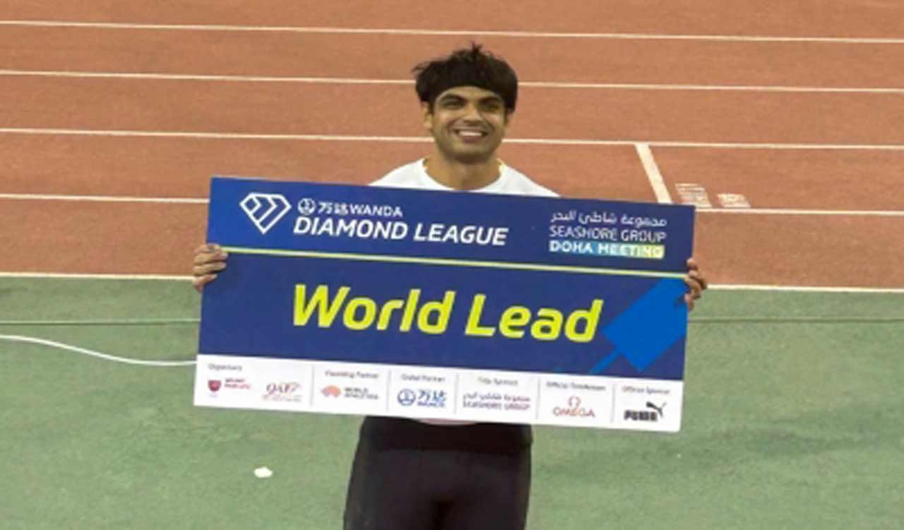 Olympic champion Neeraj Chopra wins Doha Diamond League 2023-Telangana ... Olympic champion Neeraj Chopra wins Doha Diamond League 2023-Telangana ...