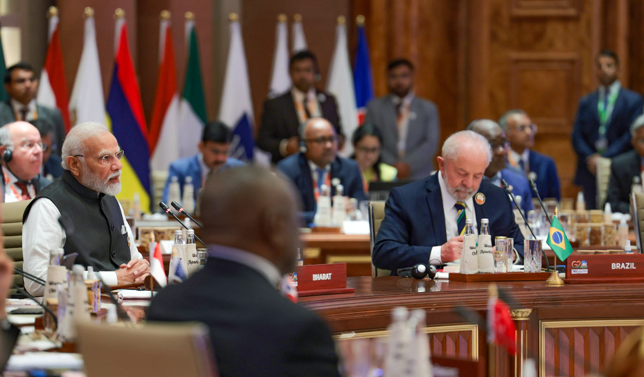 PM Modi announces adoption of G20 Leaders Summit Declaration-Telangana ... PM Modi announces adoption of G20 Leaders Summit Declaration-Telangana ...