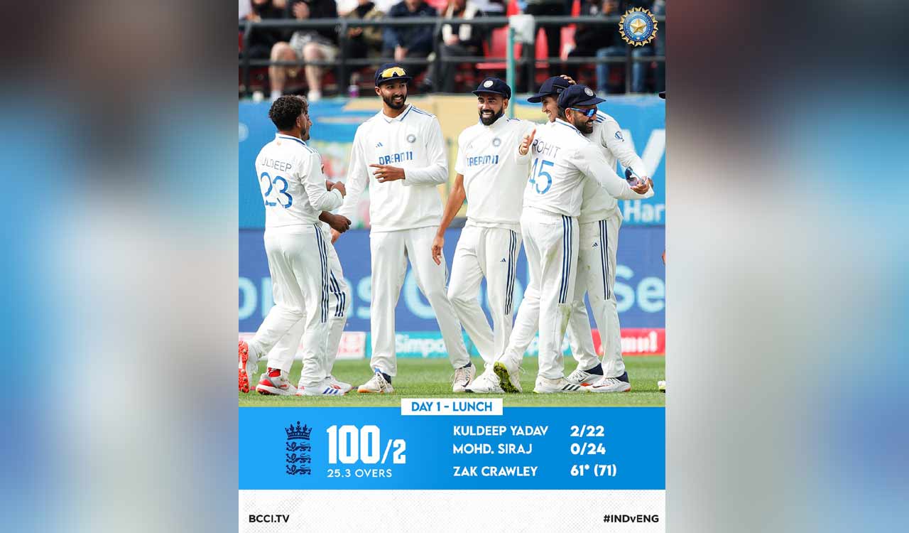 IND vs ENG, 5th Test: Crawley’s fifty drives England past 100 (Day 1 ... IND vs ENG, 5th Test: Crawley’s fifty drives England past 100 (Day 1 ...