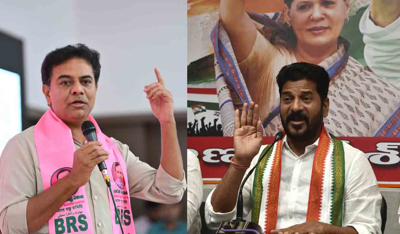 Telangana Revanth Reddy And Kt Rama Rao Cross Swords On X Telangana Today