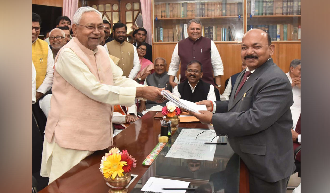 Bihar CM Nitish Kumar files nomination for MLC poll-Telangana Today Bihar CM Nitish Kumar files nomination for MLC poll-Telangana Today