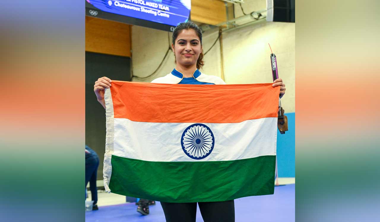 Paris Olympics Manu Bhaker Aims For Third Medal In 25m Pistol Final Telangana Today