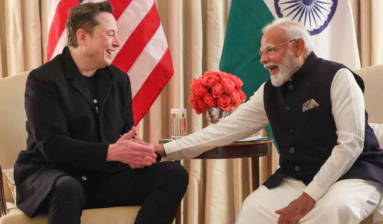 PM Narendra Modi meets Elon Musk in Washington; talks with Donald Trump ... PM Narendra Modi meets Elon Musk in Washington; talks with Donald Trump ...