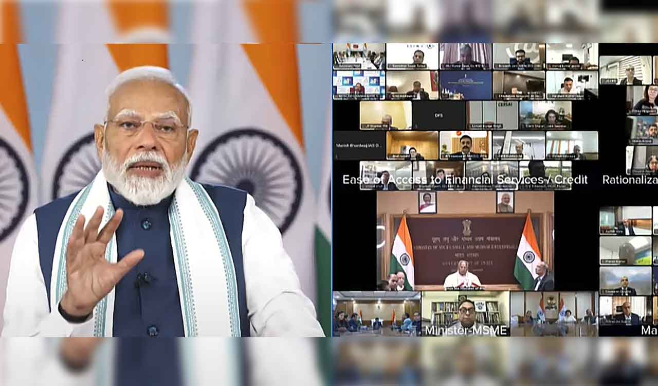Take big steps in manufacturing, PM Narendra Modi tells industry leaders - Telangana Today